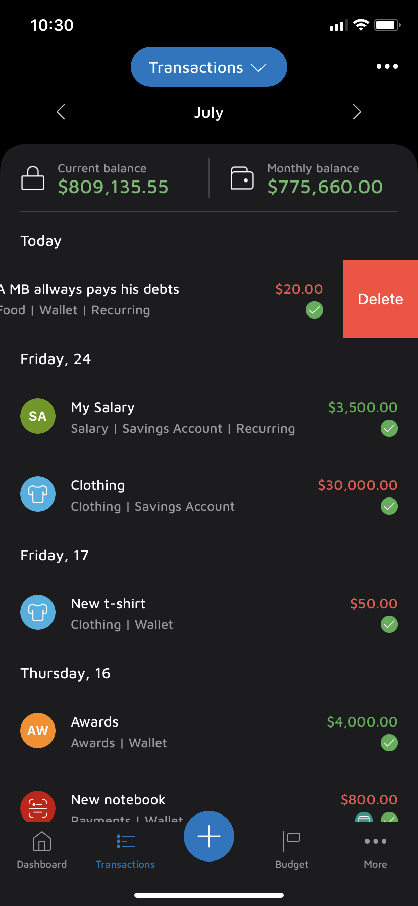 How to delete a recurring or a repeated expense? – Help Center